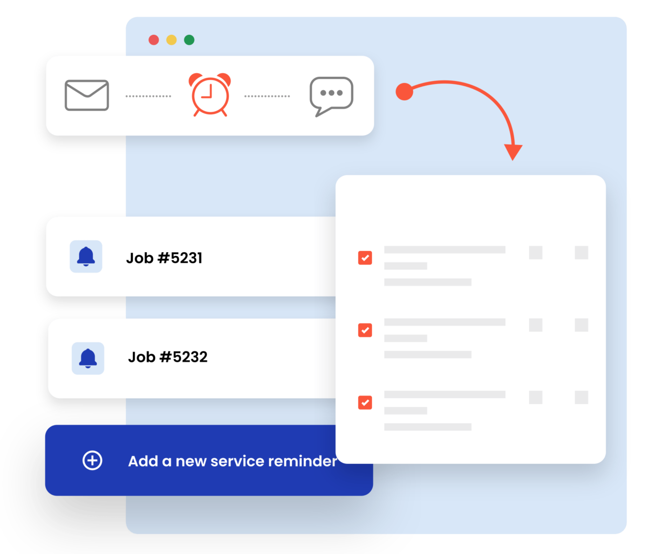 Automated service reminder software & app