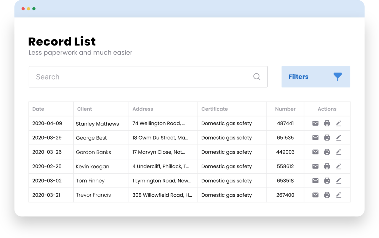 Paperless Gas Certificates & Records - Gas Engineer Software